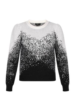 Faina Zur Seite fahren Damen wollwei&szlig; schwarz