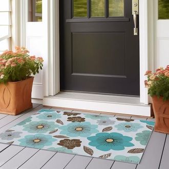 Generic Tapis de Passage Couloir Long Petit Motif Floral, Design Simple, Motif Floral Cuisine Devant Evier Antid&eacute;rapant 60x150 cm Absorbant Tapis d Entree Int