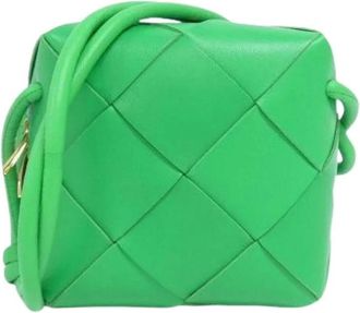 Bottega Veneta Sac bandouli&egrave;re en cuir dagneau Pre-owned - Femme - Pre-owned - Vert - Taille: ONE Size