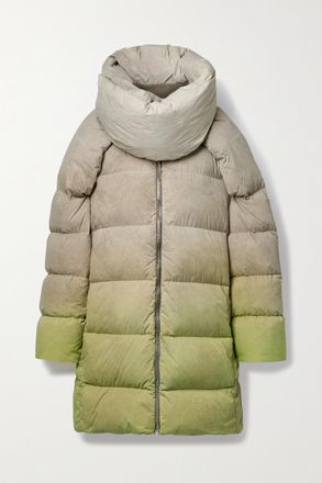 Rick Owens Wendbare Daunenjacke Aus Gestepptem Shell Mit Farbverlauf - Gr&uuml;n