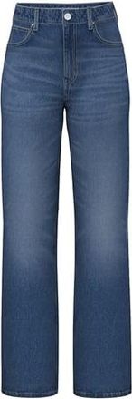 Guess Jean droit taille haute en coton m&eacute;lang&eacute;