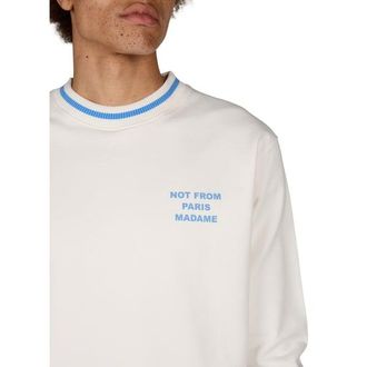 Dr&ocirc;le de Monsieur Pull droit &agrave; logo en coton