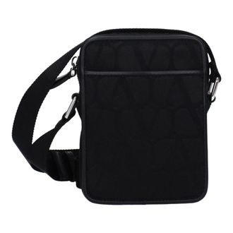 Valentino Garavani Homme, Sacs, Noir, Taille: ONE Size Sac bandouli&egrave;re en tissu