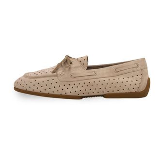 Cesare Gaspari Femme, Chaussures, Beige, Taille: 38 EU Mocassins de conduite en daim perfor&eacute;