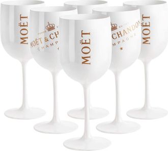 Moët & Chandon Moet and Chandon White Ice Imperial Champagnergläser, Acryl, 6 Stück