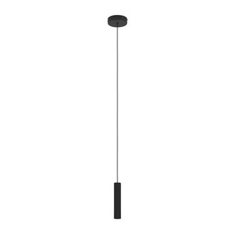 Eglo LED H&auml;ngelampe Almudaina, 1-flammige Pendelleuchte &uuml;ber Esstisch, Deckenlampe h&auml;ngend aus Metall in Schwarz, warmwei&szlig;, &Oslash; 4 cm