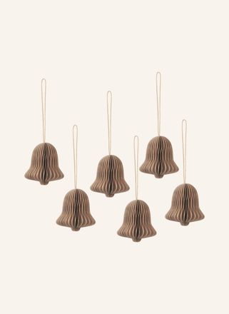 Broste Copenhagen Broste Copenhagen 6er-Set Weihnachtskugeln Chime Bell braun