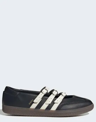 adidas Originals Samba ballerines en noir intense / blanc cass&eacute; / gomme