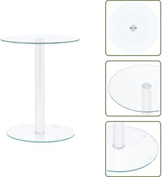 vidaXL Table basse Transparent 40 cm Verre tremp&eacute; - Table Basse Transparente - Table Basse Design - Meuble Salon - Table Dappoint - Table Caf&eacute;