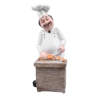 BESPORTBLE Kleiner Kochfigur aus Robustem Kunstharz Europ&auml;ische Kochstatue f&uuml;r K&uuml;che B&auml;ckerei und Restaurant Stabile K&uuml;chen Deko f&uuml;r Tisch und Theke