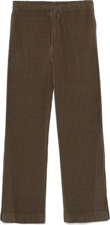 Homme Plissé Issey Miyake pantalon en velours côtelé - Vert