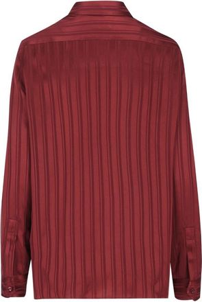 Saint Laurent Lavalli&egrave;re Silk Blouse - Burgundy