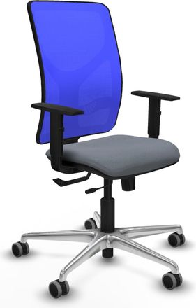 Piqueras y Crespo Verstellbarer Schreibtischstuhl mit 1D-Armlehnen, h&ouml;henverstellbare Lendenwirbelst&uuml;tze, ausgestattet mit Syncro/Traslack und Schneideschaum, mit Rolle