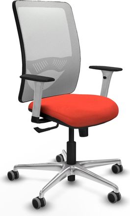 Piqueras y Crespo Verstellbarer Stuhl Zulema mit wei&szlig;en und schwarzen Armlehnen, h&ouml;henverstellbare Lendenwirbelst&uuml;tze, ausgestattet mit Sincro 3 Positionen und Schneide