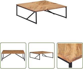 vidaXL Massivholz Couchtisch - Couchtisch 110x110x36 cm Massivholz Akazie