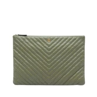 Chanel Pre-owned O Case - Femme - Pre-owned - Vert - Taille: ONE Size
