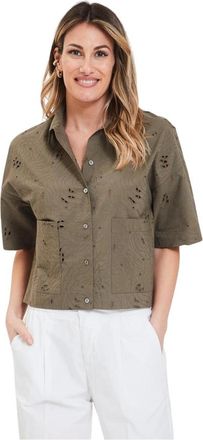 Alpha Studio Femme, Blouses et Chemises, Vert, Taille: 36 FR Mini Chemise en Diverses Couleurs