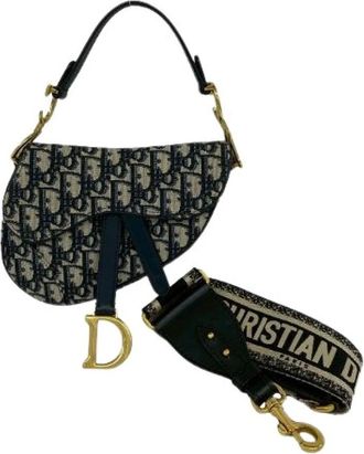 Dior Pre-owned Oblique 2way Bag - Femme - Pre-owned - Bleu - Taille: ONE Size