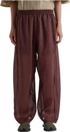Meimeij Femme, Pantalons, Violet, Taille: 38 FR Corda Wide Pantalons