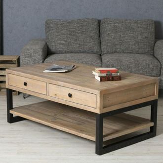 Pier Import Pier Import - Table basse avec rangement en bois recycl&eacute; auckland