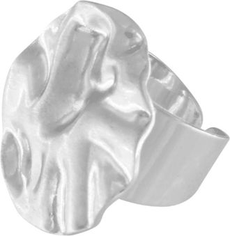 Dansk Copenhagen Elysian Verstellbarer Ring mit unregelm&auml;&szlig;iger Kurve - - Accessories - Damen - Grau - ONE SIZE