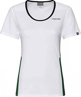 Head Club Tech T-Shirt W Vêtements de Tennis, Blanc/Vert, M Femme