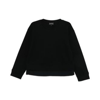 Emporio Armani Femme, Sweatshirts et sweats &agrave; capuche, Noir, Taille: 36 FR SweaT-shirt structur&eacute; en jersey double