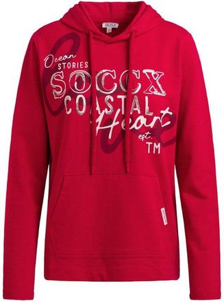 soccx Kapuzensweatshirt mit Pailletten-Schriftzug