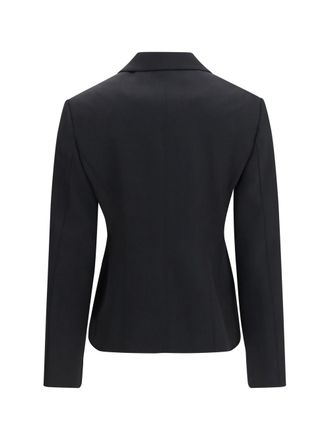 Alaia Double-Breasted Wool Blazer - Black