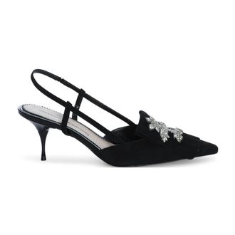 Ermanno Scervino Femme, Chaussures, Noir, Taille: 36 EU Slingback Sandal