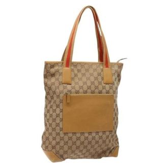 Gucci Pre-owned Toile sacs-gucci - Femme - Pre-owned - Beige - Taille: ONE Size