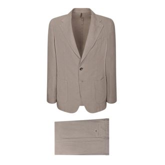 Dell'Oglio Einreiher-Anzug - - Suits - Herren - Braun - M