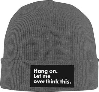 Generic Laisse-Moi-Trop-Réfléchir-À-Ça Femme Homme Watch Cap Coupe-Vent Bonnets Hiver Souple Skull Cap pour Course À Pied Sport Casque Moto