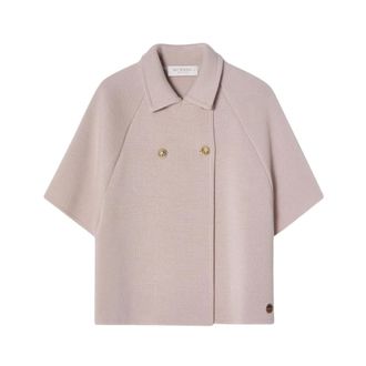 Busnel Femme, Vestes, Rose, Taille: 42 FR Gertrude Short Wool Cape