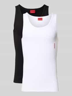 HUGO BOSS Tanktop mit Label-Print im 2er-Pack