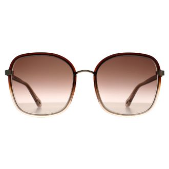 Chlo&eacute; Chloe Square Womens Crystal Brown Light Pink Brown Gradient with Light Mirror CH0031S
