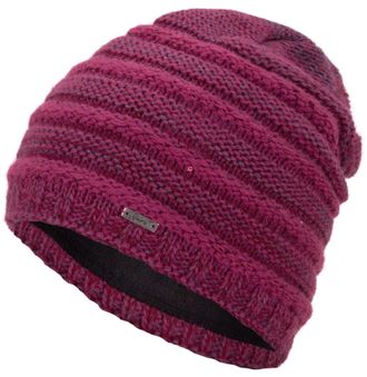 Faera Winterm&uuml;tze warm gef&uuml;tterte Winter-M&uuml;tze Fleece-Futter Winter Strick-M&uuml;tze Beanie-M&uuml;tze Damen Herren One-Size, Farbe:Lila