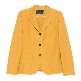 Fabiana Filippi Viskose Leinen Jacke - - Jackets - Damen - Gelb - XS