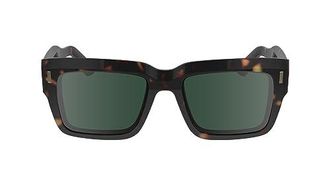 Calvin Klein Mens Sunglasses CK23538S - Dark Havana with Solid Green Lens