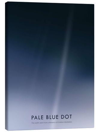 Posterlounge Pale Blue Dot Leinwandbild von NASA 30 x 40 cm Blau Wandbilder Wanddeko