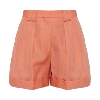 Versace Femme, Shorts, Rose, Taille: 42 FR Shorts en laine et lin