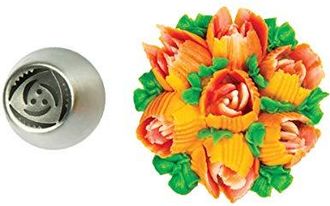 Silikomart Silikomart | Flower Tube 33, Mundstück aus Edelstahl für Sac a Poche, Loch für Blumendekorationen, Größe Ø 25 mm