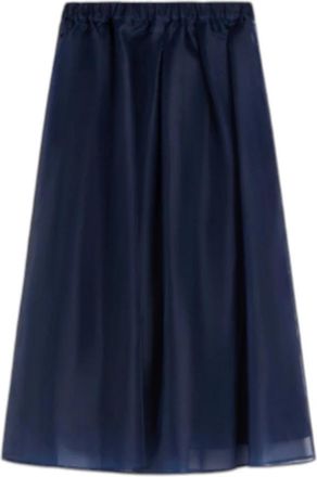 Max Mara Femme, Jupes, Bleu, Taille: 42 FR Long Organza Skirt