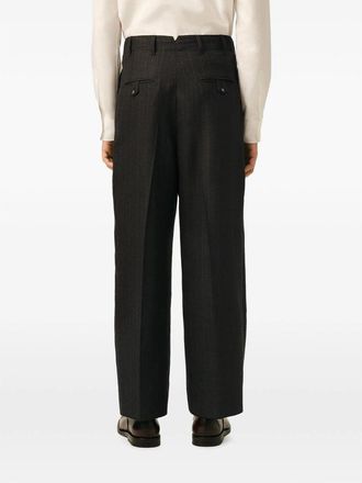 Ami Carrot-Fit Virgin Wool Trousers - Gray