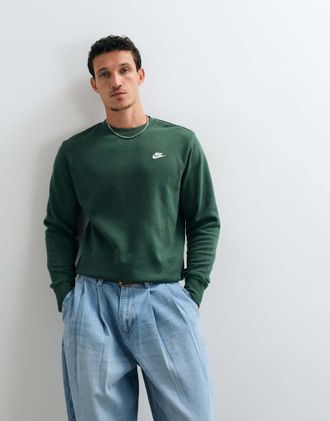 Nike sweat-shirt Club en molleton fran&ccedil;ais vert