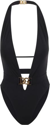 Dolce & Gabbana Femme, Maillots de bain, Noir, Taille: 42 FR Maillot de bain une pi&egrave;ce avec ceinture