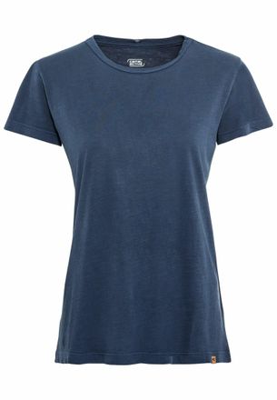 Camel Active Damen Kurzarm T-Shirt aus Organic Cotton Dunkelblau, Womenswear-L