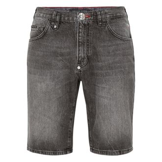 Philipp Plein Homme, Shorts, Gris, Taille: W40 Short en jean longueur genou