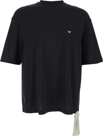 Emporio Armani Homme, Tops, Noir, Taille: M Basic Crewneck Cotton Jersey T-Shirt