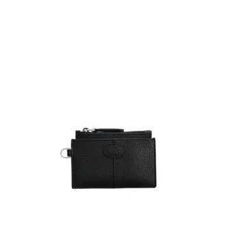 Tod's Homme, Accessoires, Noir, Taille: ONE Size Porte-cartes en cuir noir
